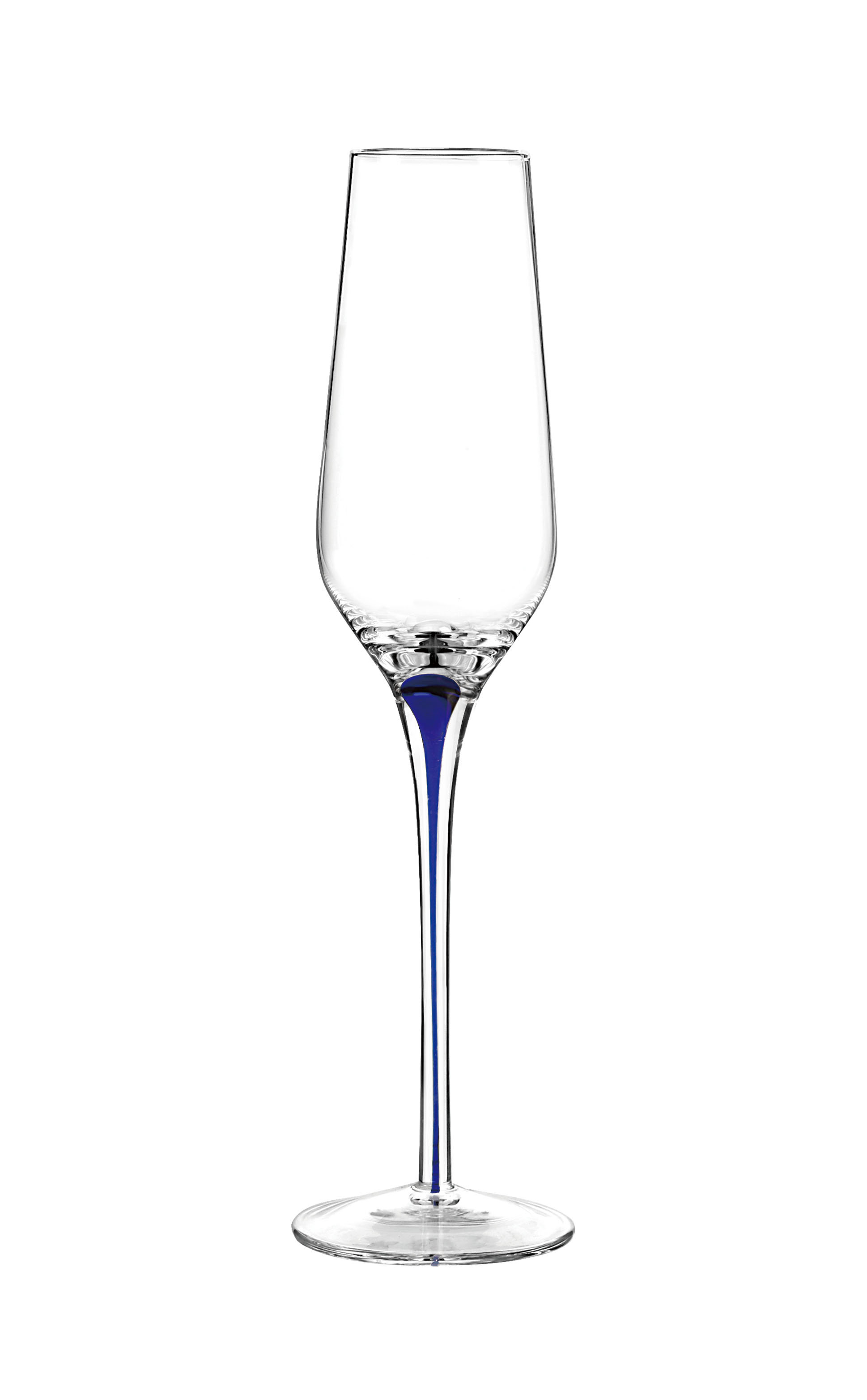 Qualia Glass Tempest Cobalt 10 oz. Crystal Flute & Reviews | Wayfair
