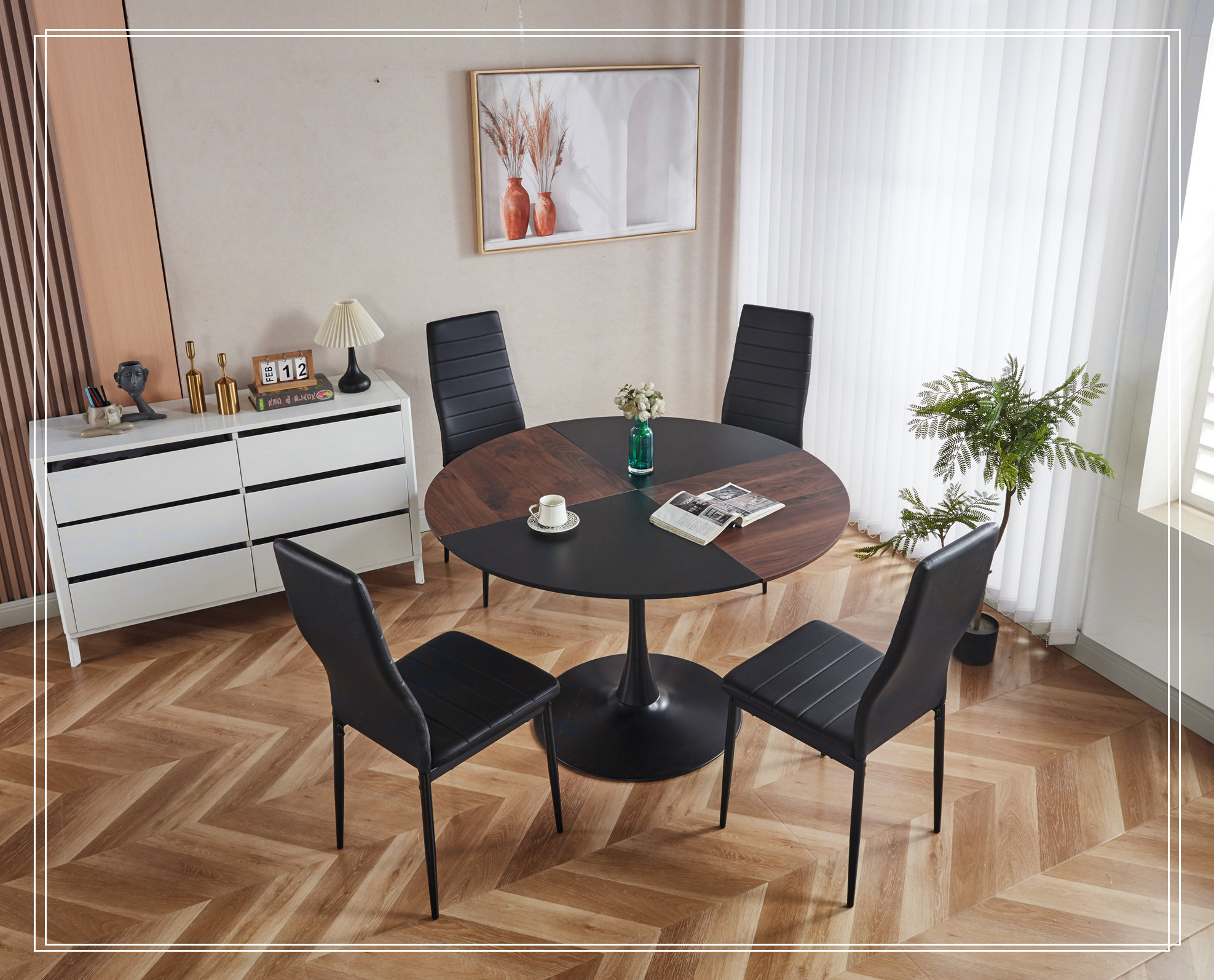 George Oliver 47.2INCH ROUND DINING TABLE,OFFICE TABLE,COFFEE TABLE ...