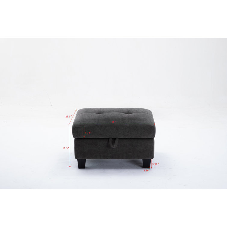 Latitude Run® Upholstered Ottoman | Wayfair