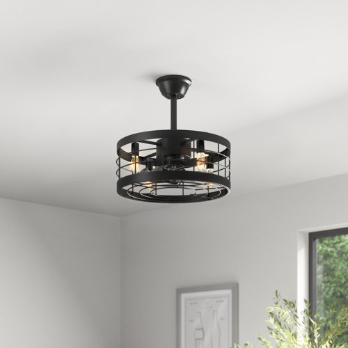 Matte Black Indoor Ceiling Fans You'll Love | Wayfair