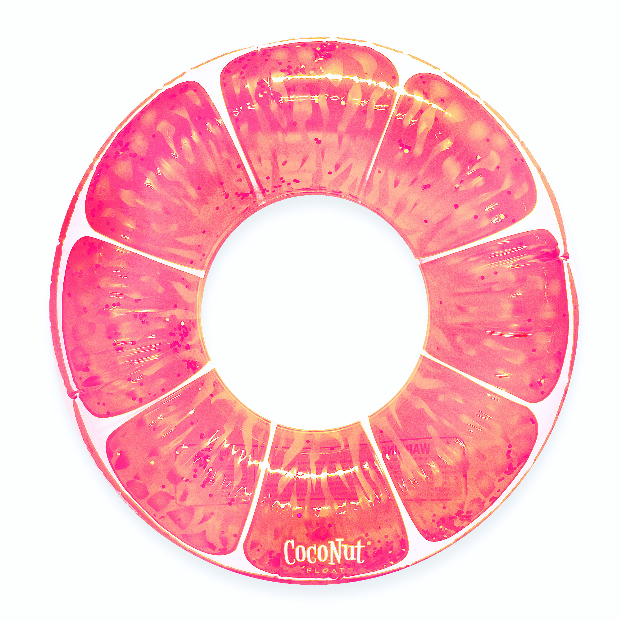 CocoNut Outdoor Pink Grapefruit Glitter Pool Float | Wayfair