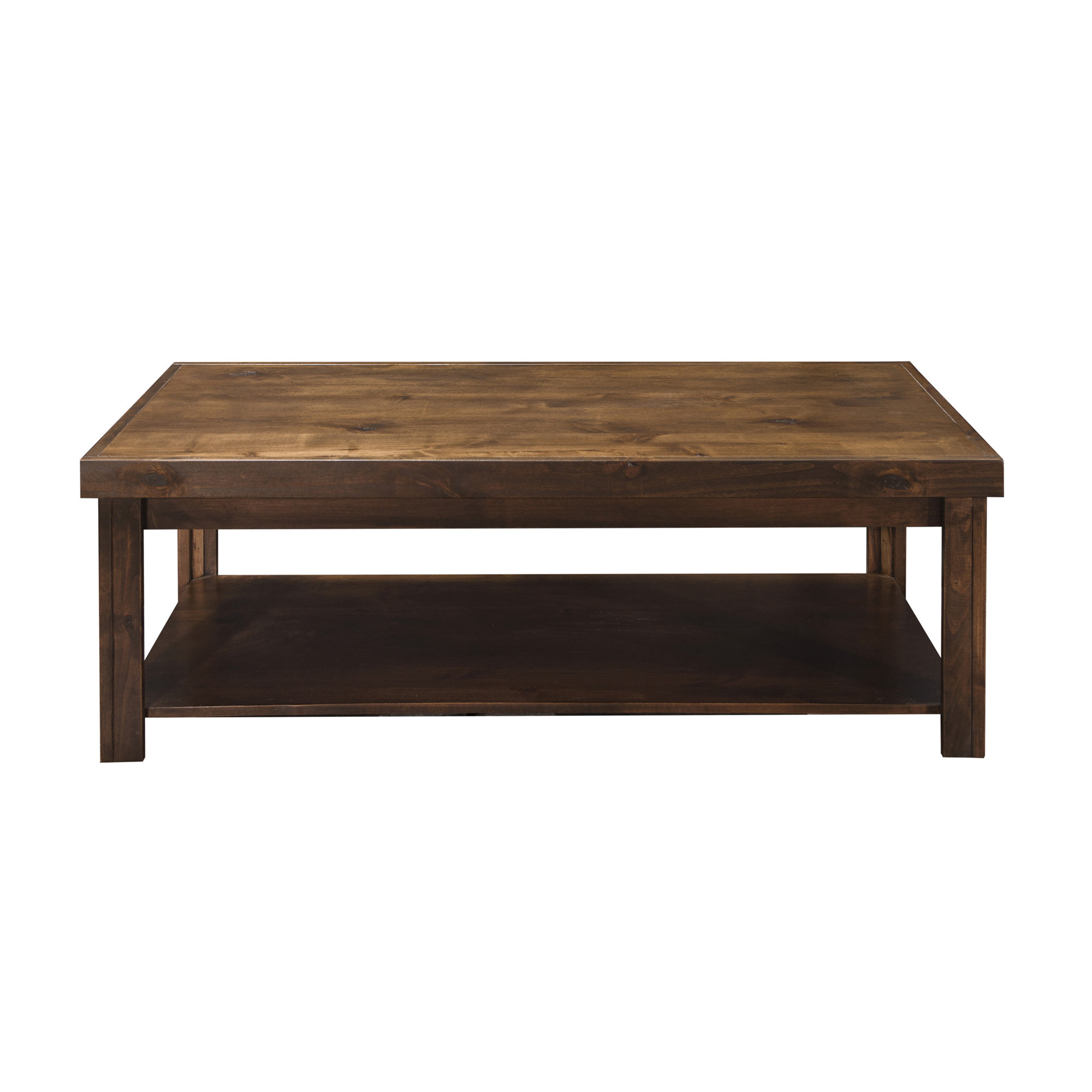Gracie Oaks 48 inch Coffee Table, No Assembly Required, Whiskey | Wayfair