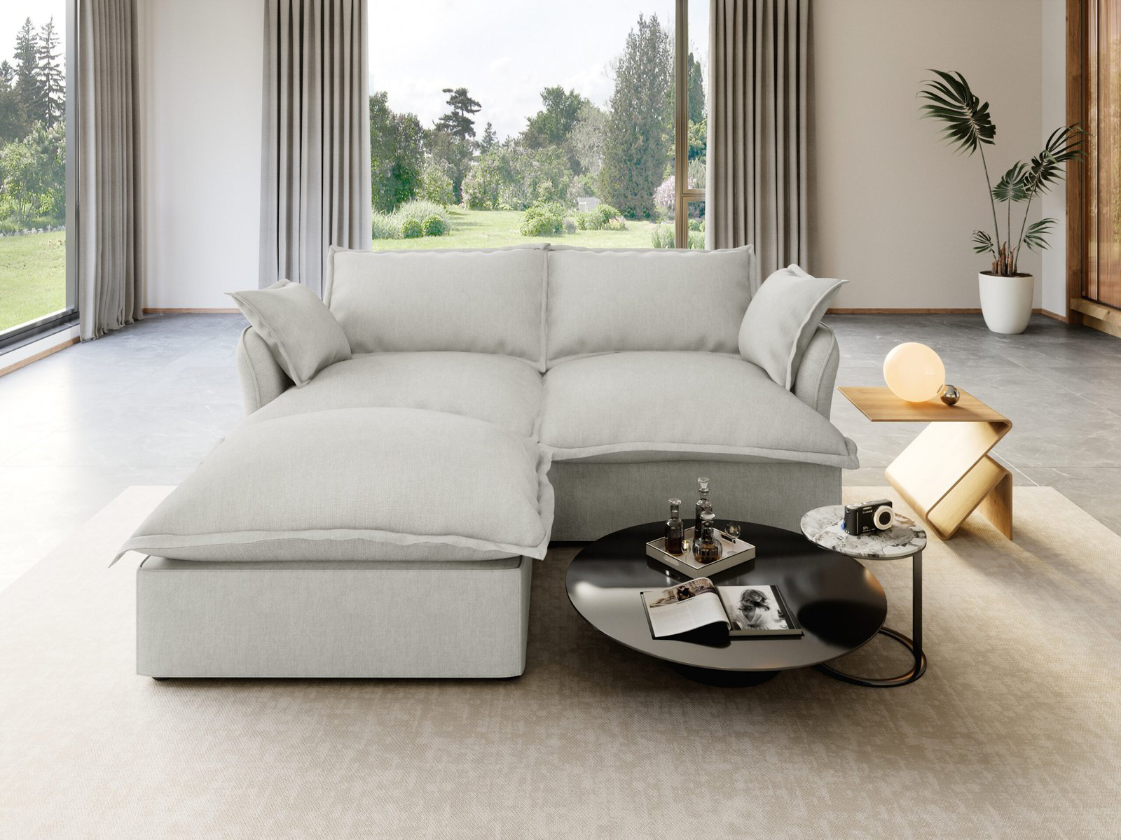 Hokku Designs Modular Sectional Couch Down Filled Sofa, Comfty ...