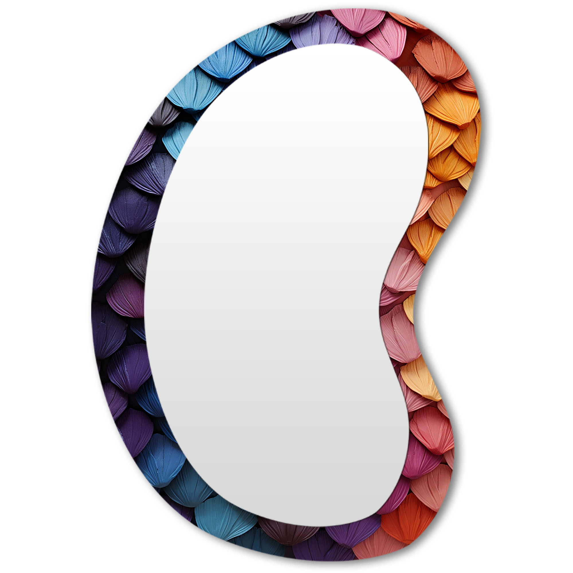 Ivy Bronx Dzamhur Colorful Rainbow scales II - Abstract Unique Shape ...