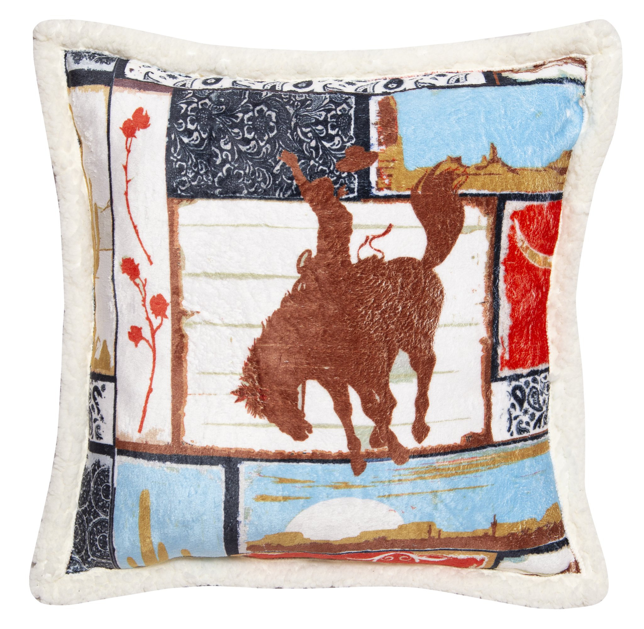 Carstens Inc. Wrangler Western Square Pillow Cover & Insert | Wayfair