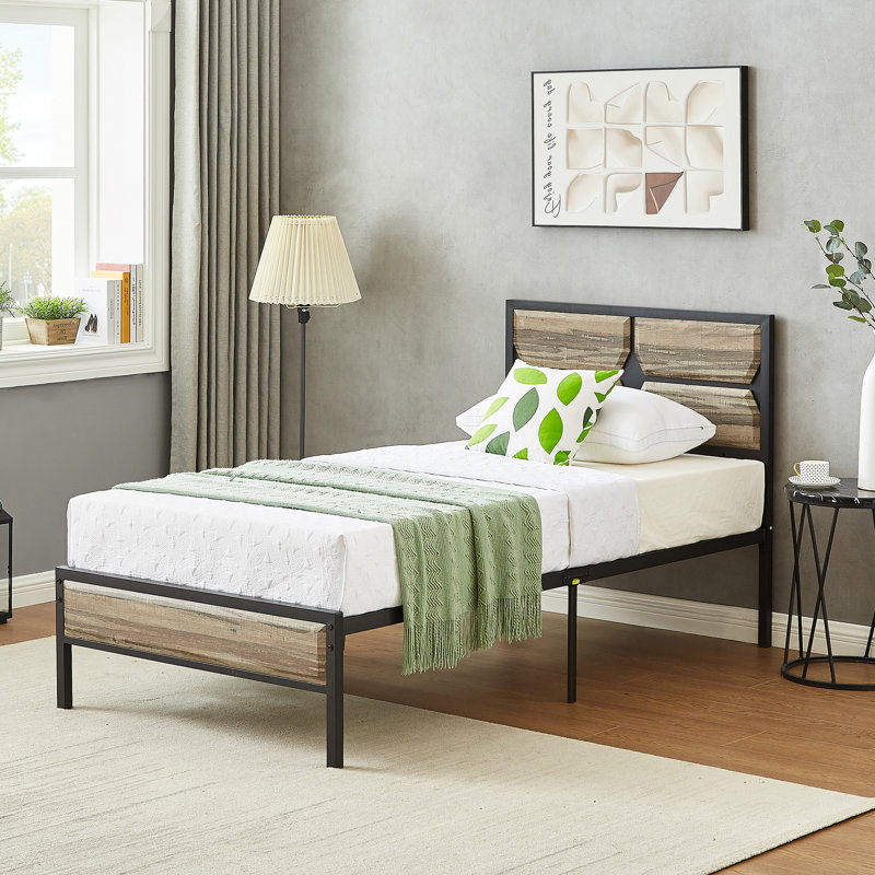 Vecelo 39.4" Steel Bed Frame & Reviews | Wayfair