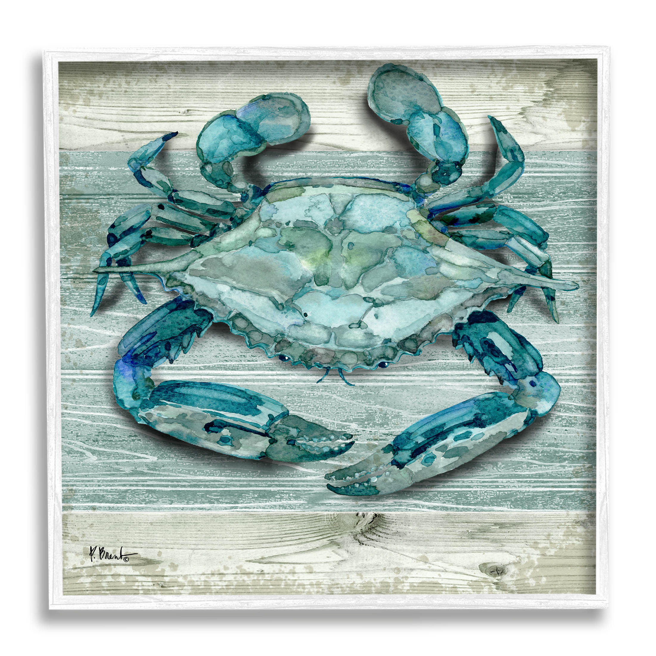 Highland Dunes Northpoint Sealife Rustic Crab by Paul Brent - Floater ...