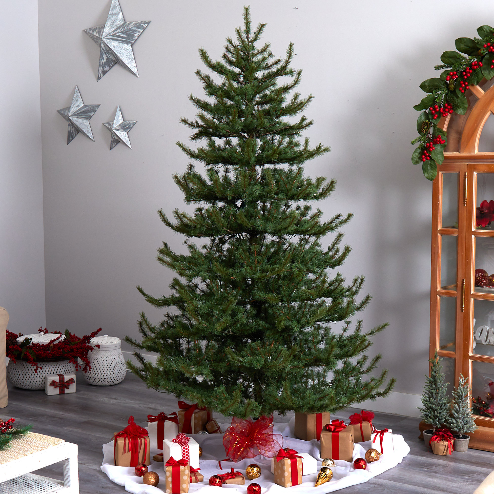 The Holiday Aisle® Green Pine Artificial Christmas Tree & Reviews | Wayfair