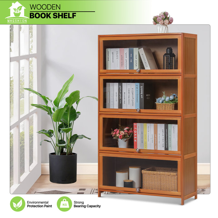 Winston Porter Kathaline 3 Tiers Rayon from Bamboo Bookcase Bookshelf ...