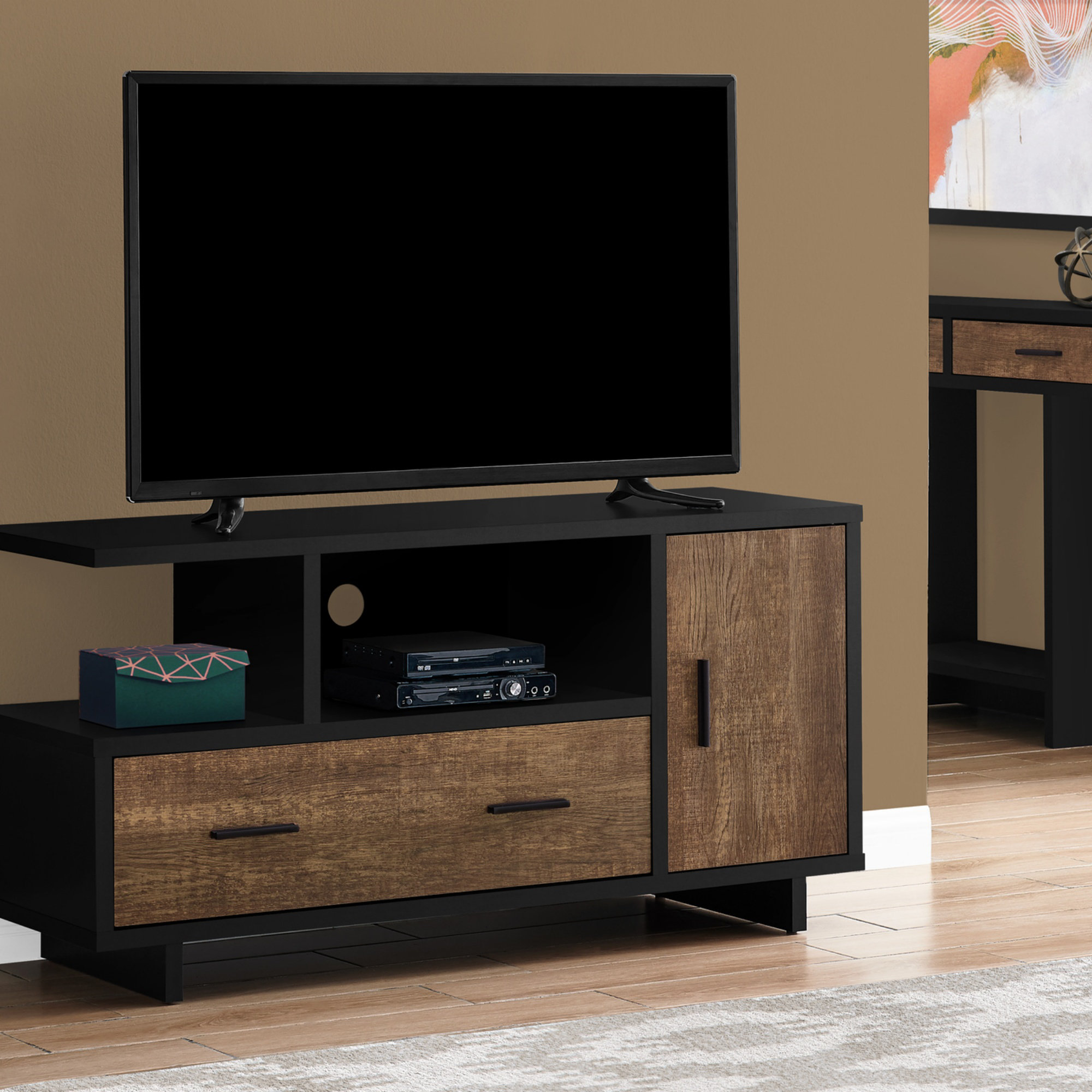 Ebern Designs Tv Stand, 48 Inch, Console, Media Entertainment Center, Storage Cabinet, Drawers ...