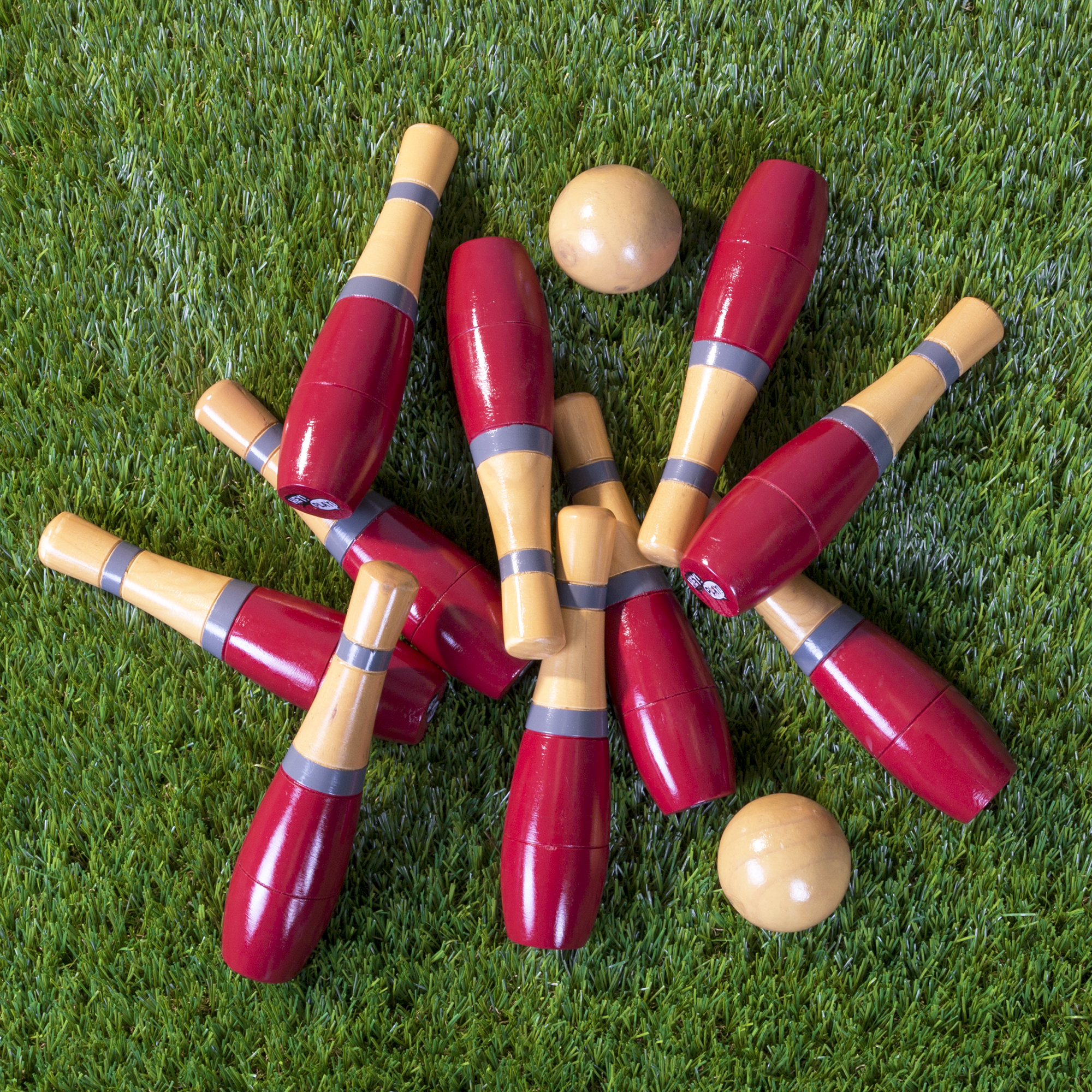 Hey! Play! Solid Wood Foldable and Bowling with Carrying Case & Reviews ...