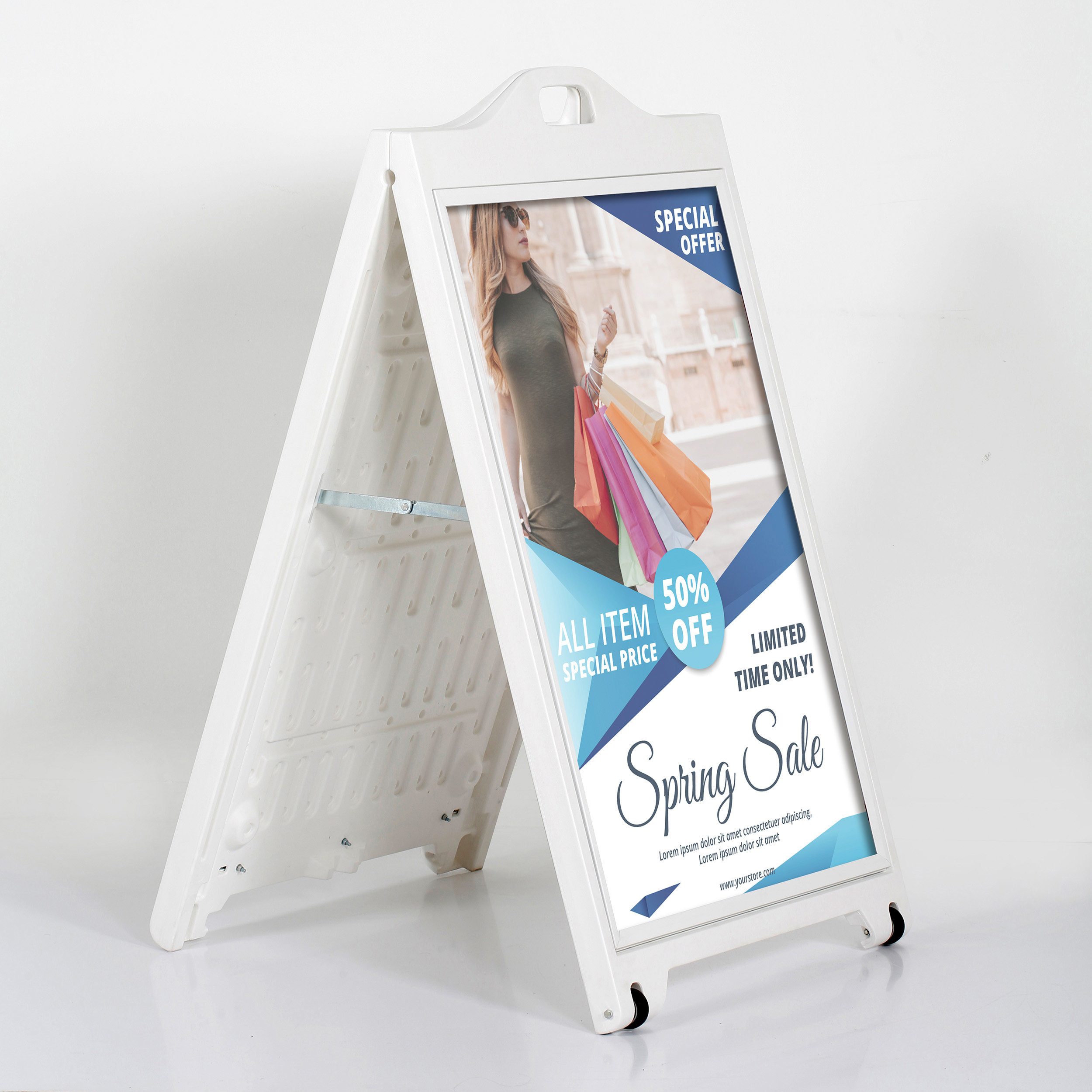 MT Displays Double Sided Folding Sign Holder | Wayfair