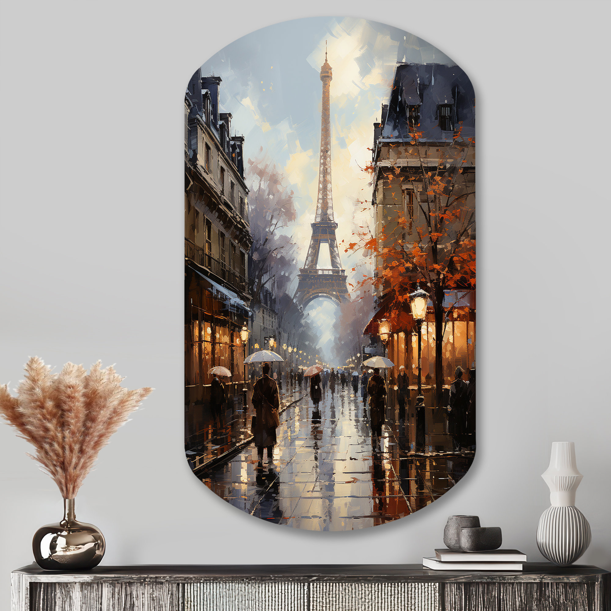 Design Art Eiffel Paris In 19 Century - Paris Cylinder Shape Irregular ...
