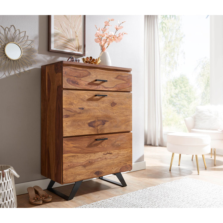 Union Rustic Megara 80 Cm Wide 3 Drawer Highboard | Wayfair.co.uk