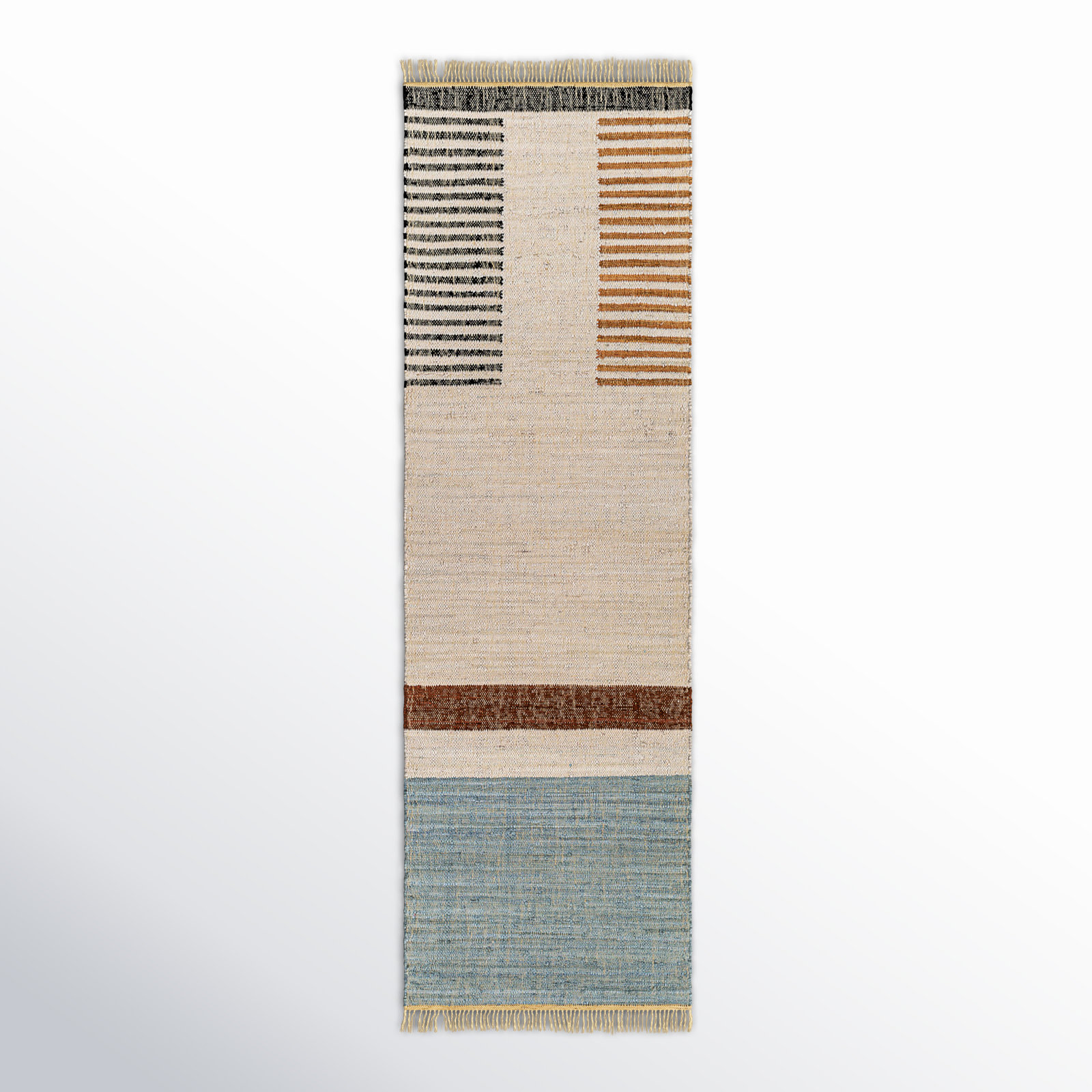 AllModern Avenue Southwestern Handwoven Cotton Cream/Black Area Rug ...