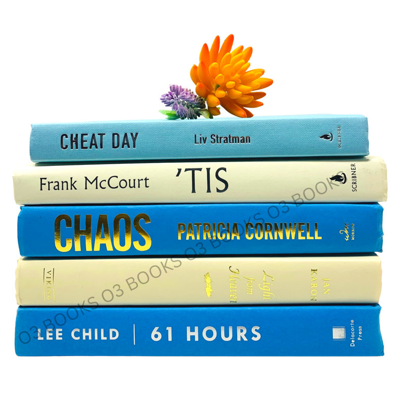 Latitude Run® Ivory Light Blue Decorative Books | Wayfair