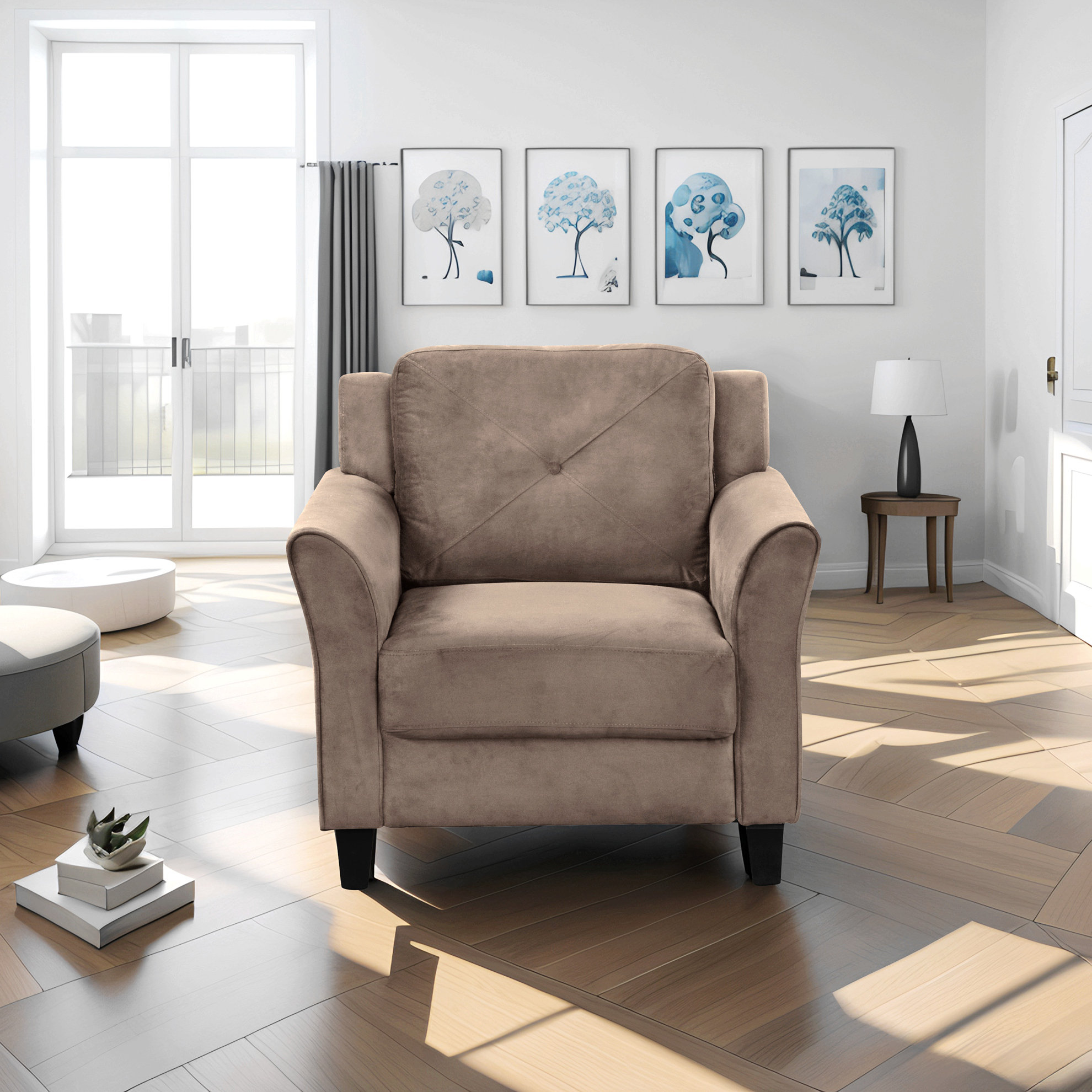 House of Hampton® Fashionable Living Room Sofa For 1 People, Brown ...