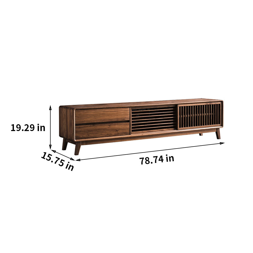 Dream cabinet Black Walnut Audio-Visual Storage Cabinet 78.74 W Storage ...