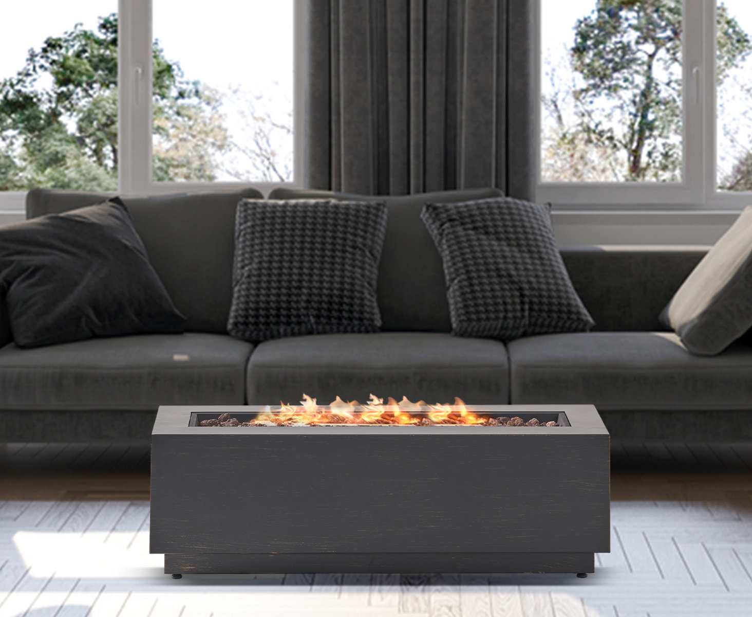 FAMIKITO 15'' x Rectangle Iron Fire Pit Tool | Wayfair