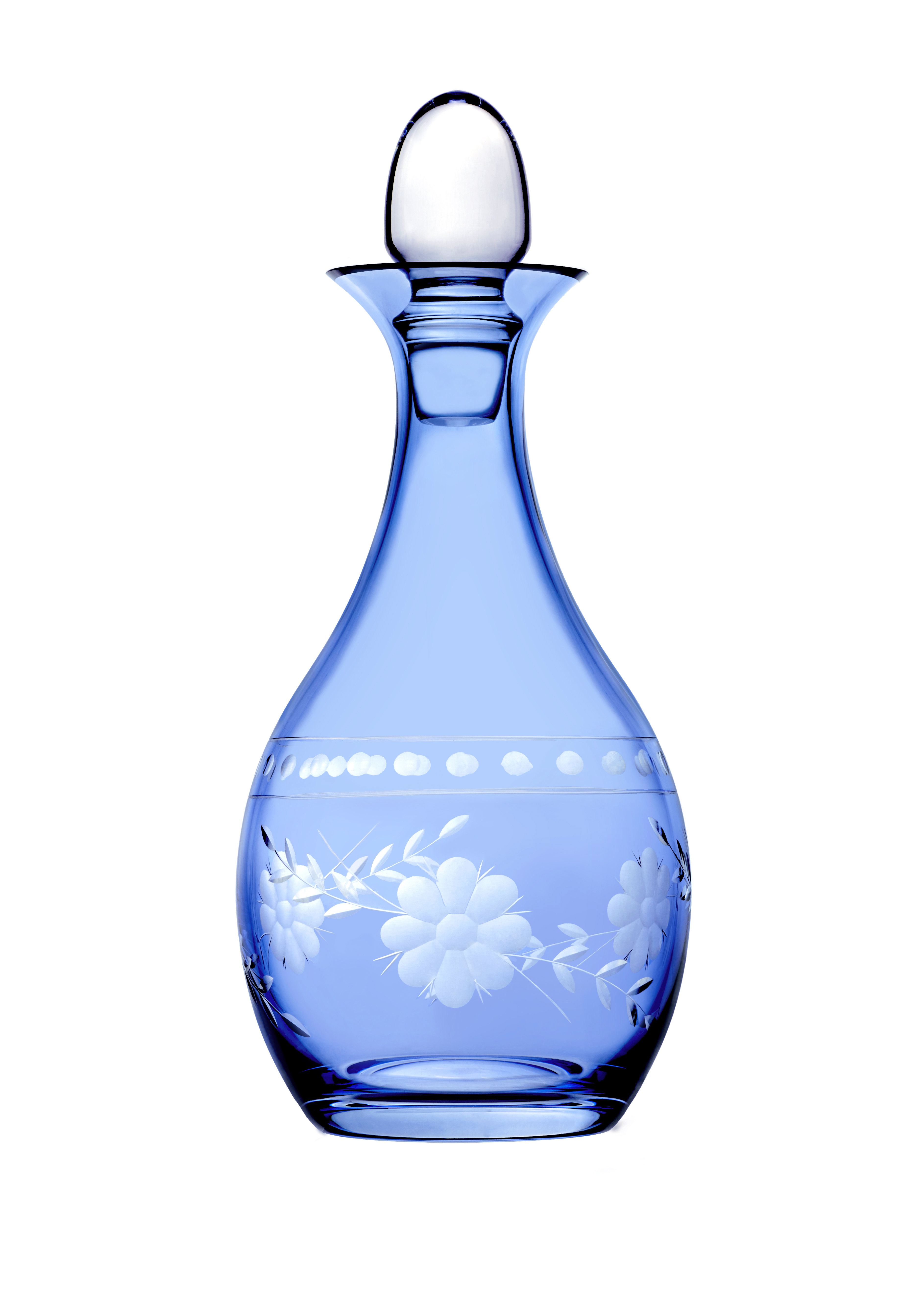 Godinger Silver Art Co Celosia Baby Blue Decanter 48Oz & Reviews ...