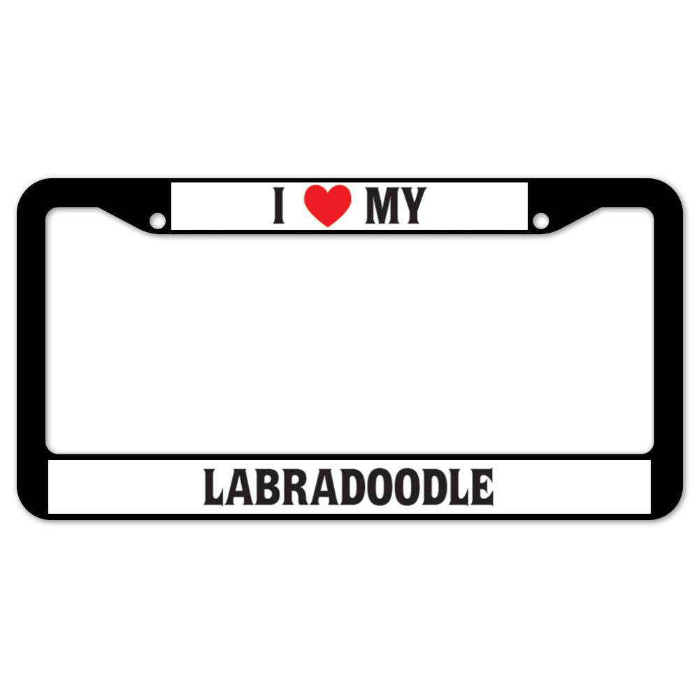 Signmission I Love My Labradoodle Plastic Licence Plate Frame - Wayfair ...