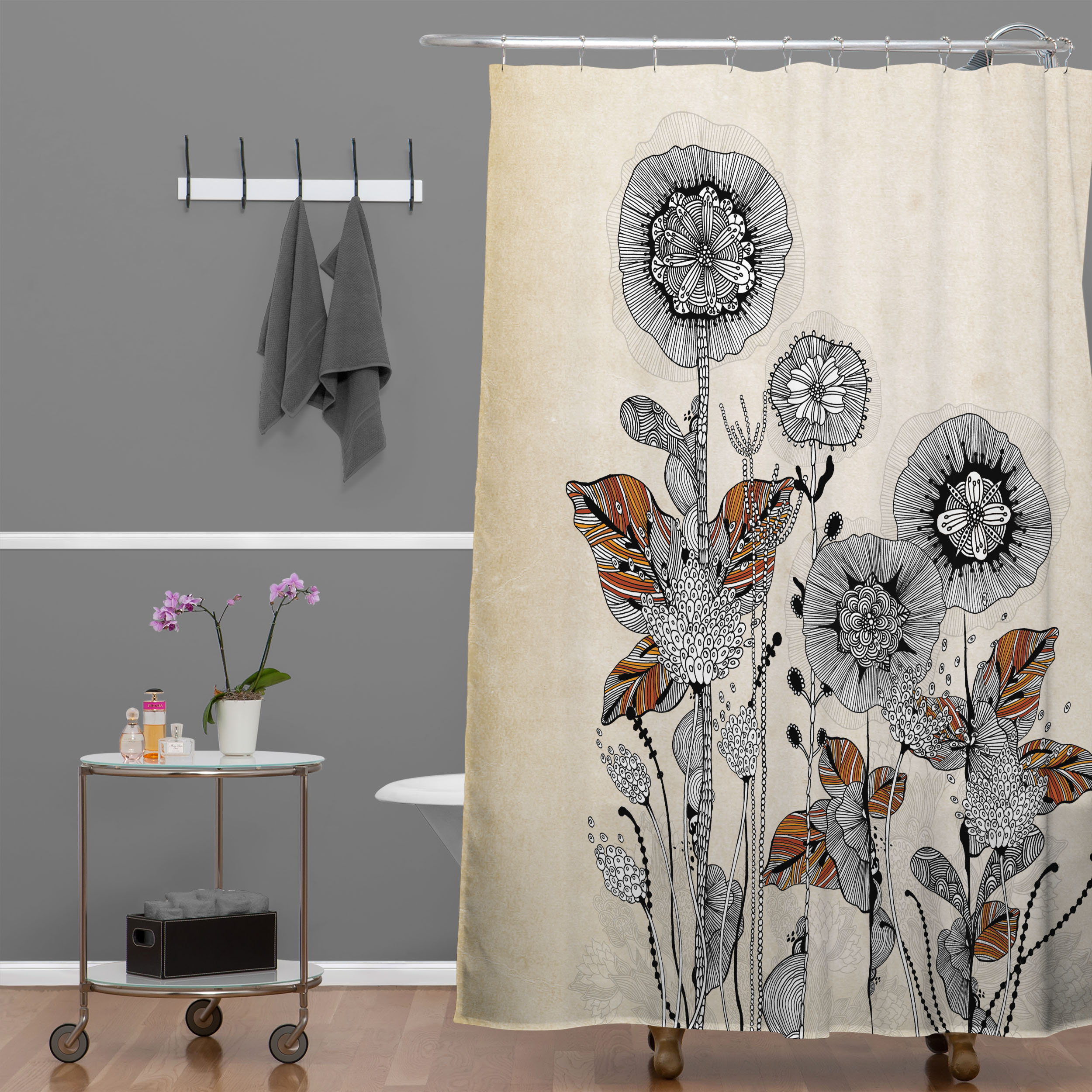 Langley Street Eccles Floral Single Shower Curtain And Reviews Wayfair