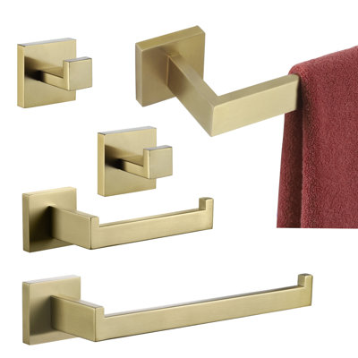 AngleSimple 4 - Piece Bathroom Hardware Set & Reviews | Wayfair