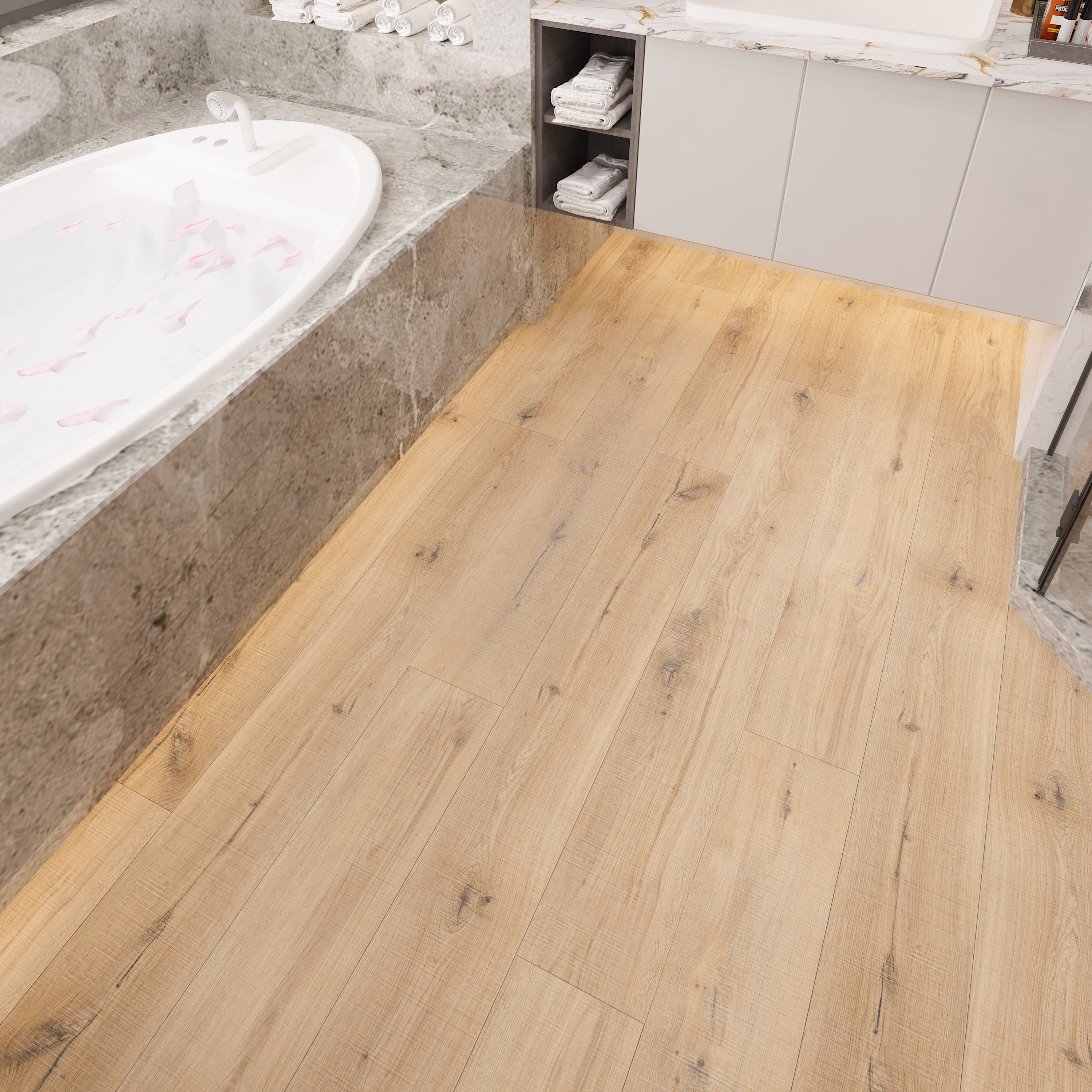 Montserrat 9" x 60" x 7mm Bandsawn Oak Luxury Vinyl Plank & Reviews ...