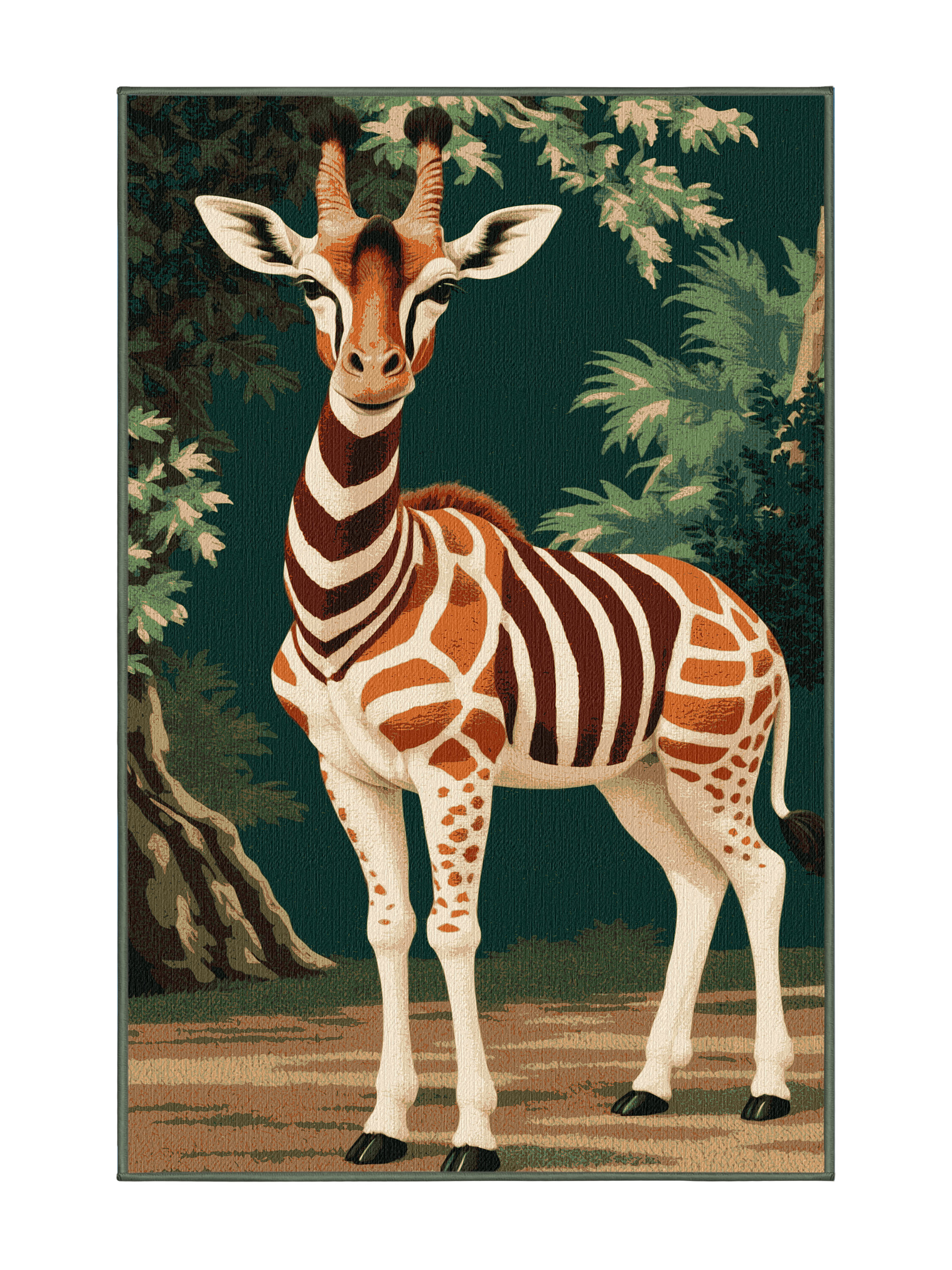 Foundry Select Washable Okapi Wildlife Area Rug | Wayfair