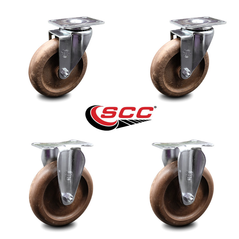 Service Caster 4 Piece Glass Filled Nylon Caster Set | Wayfair