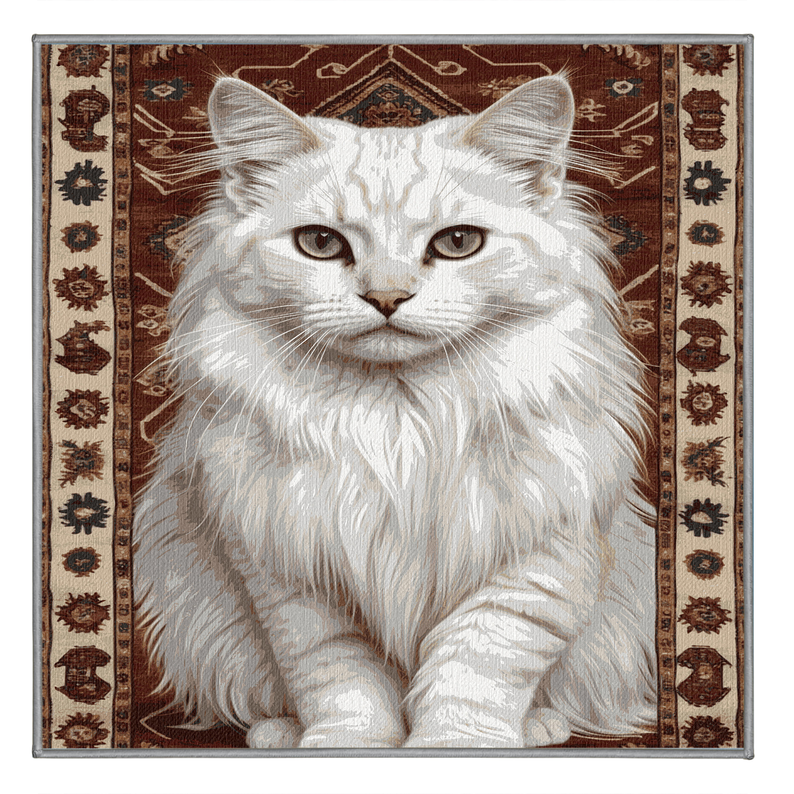 Bloomsbury Market Washable Turkish Angora Cats Area Rug | Wayfair