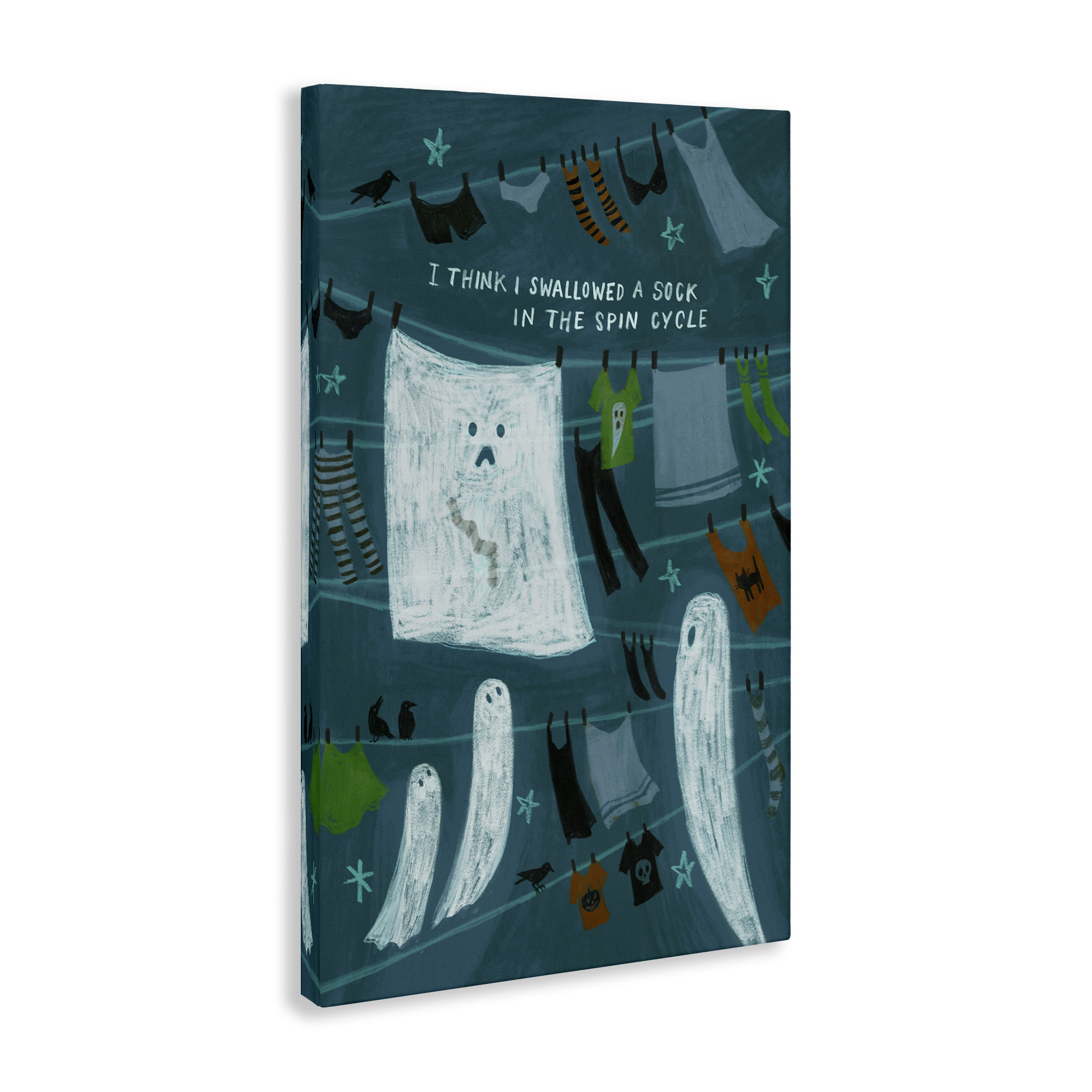 Red Barrel Studio® Spooky Laundry Mystery Canvas Wall Art by Irene Chan ...