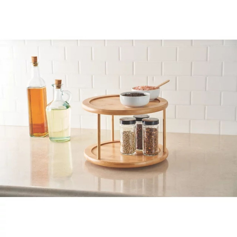 Prep & Savour Freestanding Bamboo Spice Rack | Wayfair