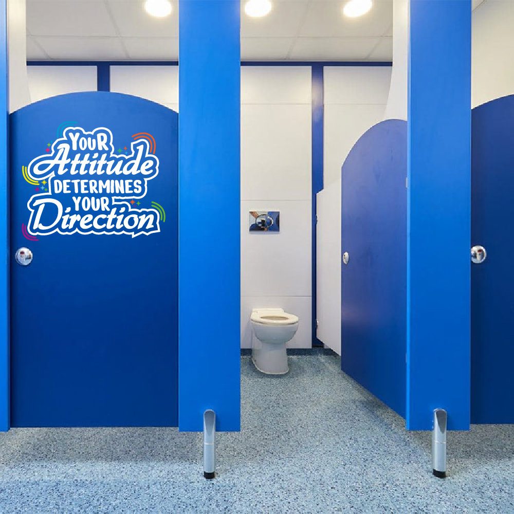 Trinx Vinyl Adhesive Restroom Cubicle & Home Doors 17" X 20" Lettering ...