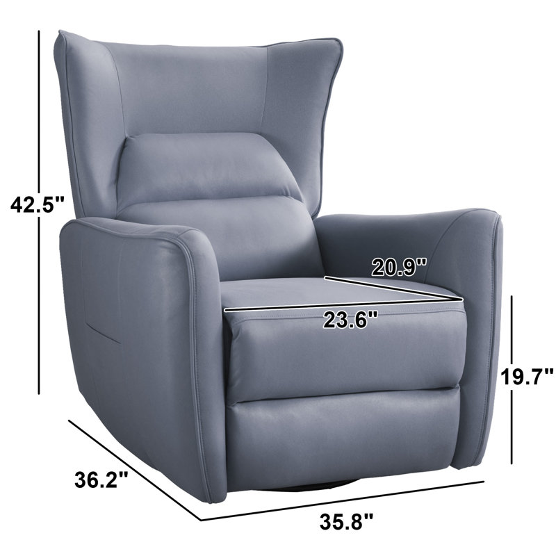 Red Barrel Studio® 35.8'' Wide Modern and Soft Power Swivel and Rocker ...