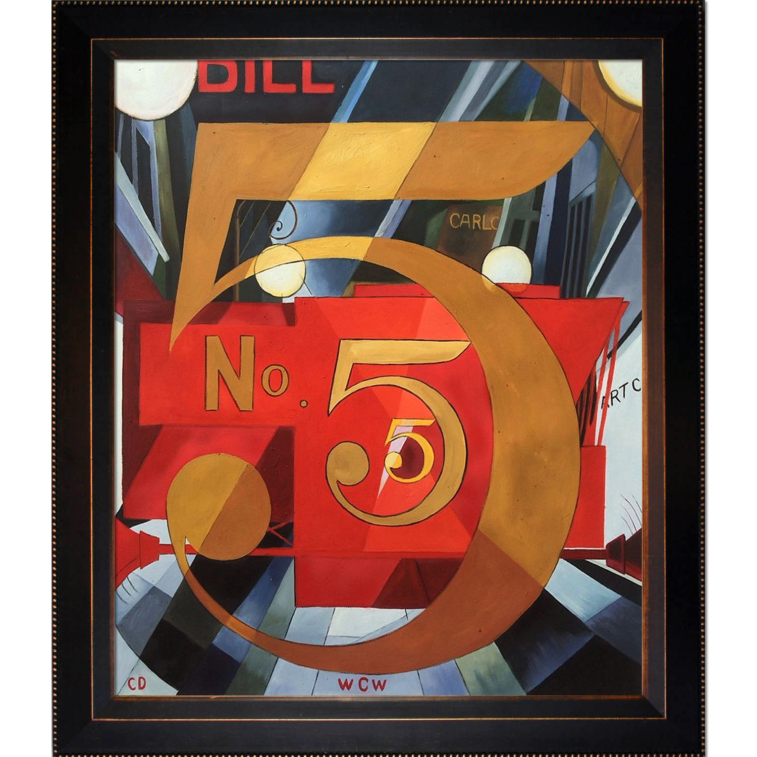 Brayden Studio® 'I Saw the Figure 5 in Gold' - Picture Frame Painting ...