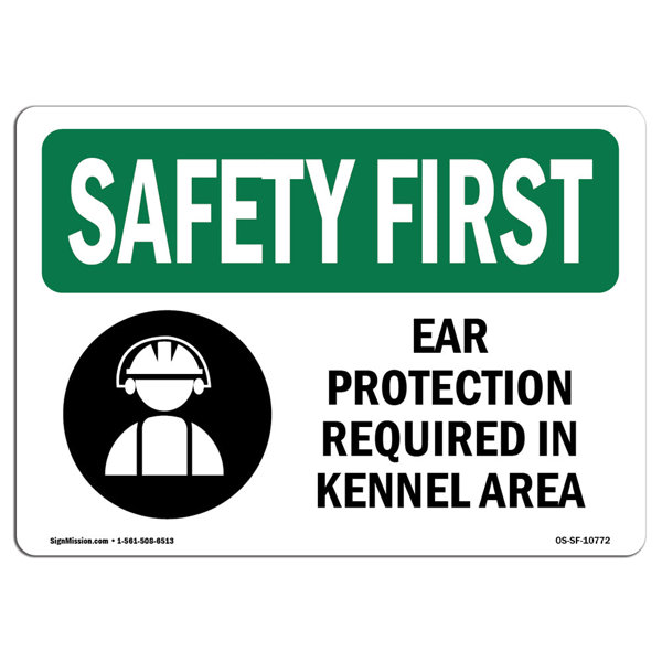 SignMission Safety First Ear Protection Required Sign | Wayfair