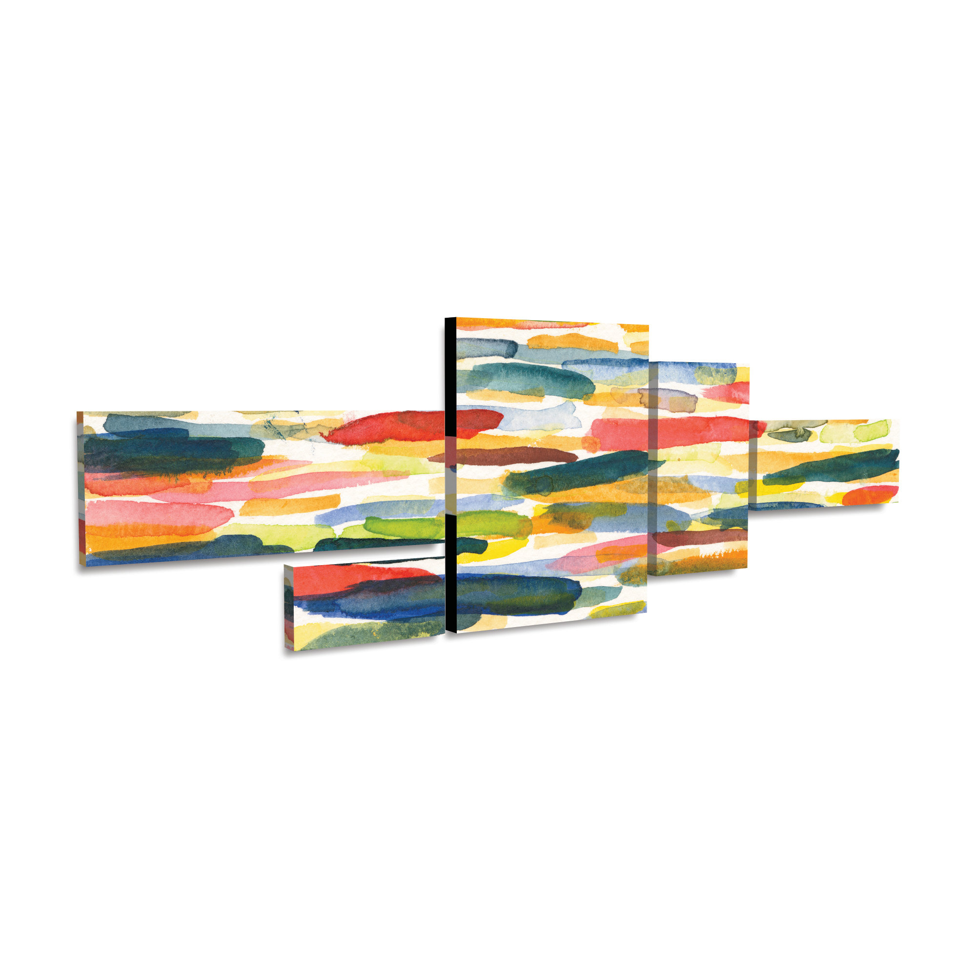 Red Barrel Studio Cheryl Warrick Colourful Patterns X 5 Piece Panel Set ...