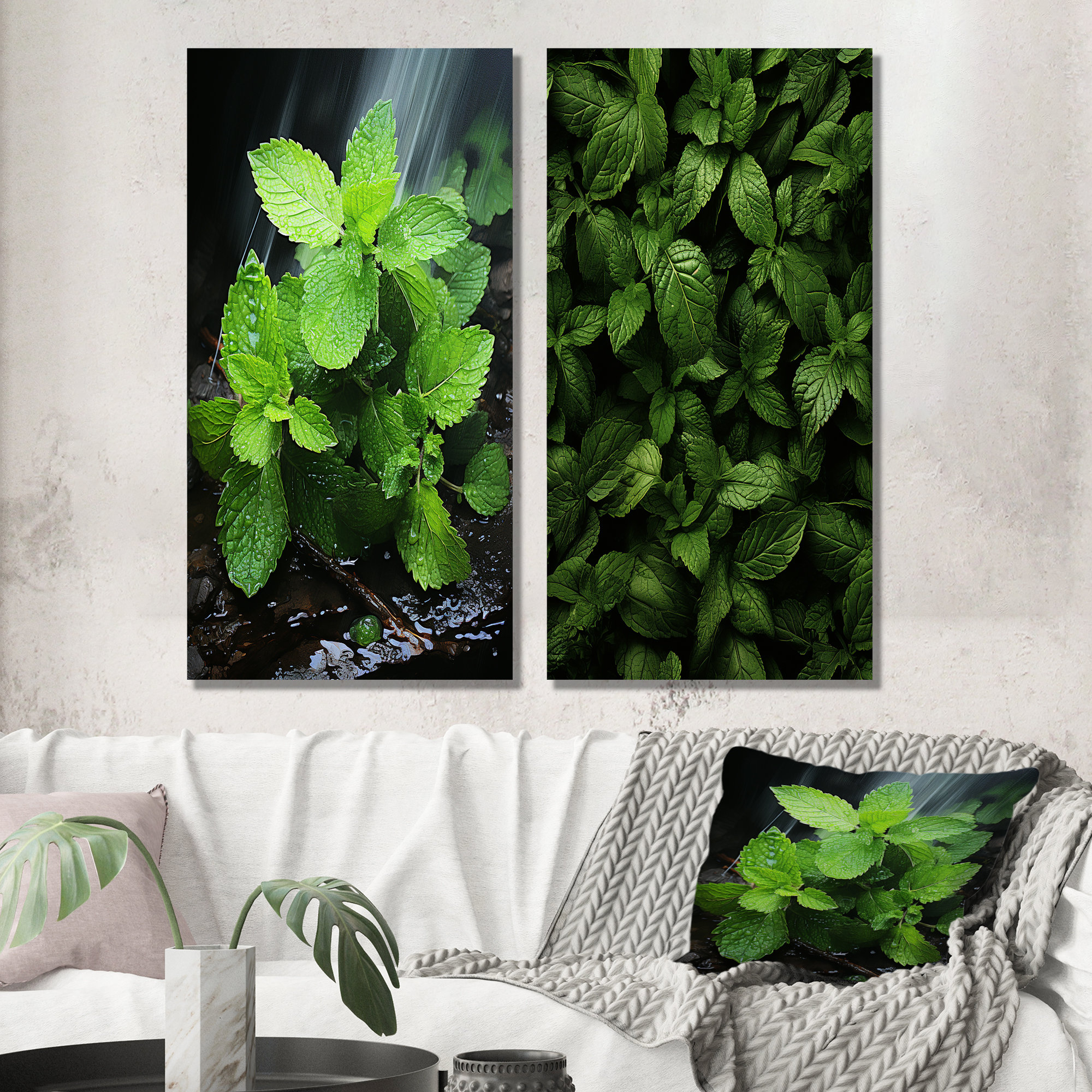 Ebern Designs Herbs Peppermint Breeze II - Herbs Wall Decor Set Of 2 ...