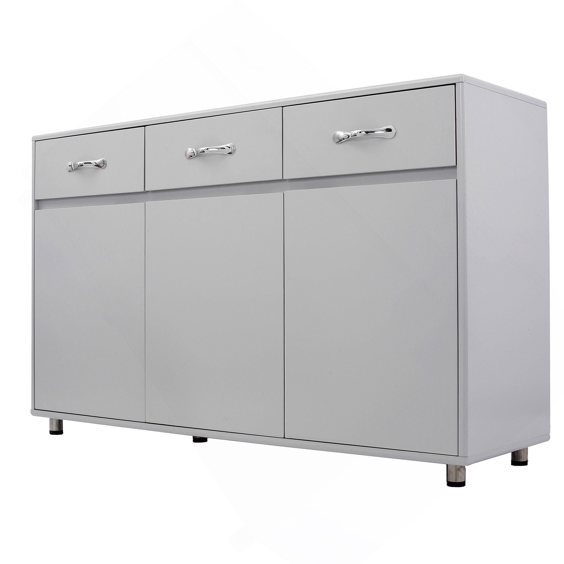 Ebern Designs Three Doors Side Table-Grey | Wayfair