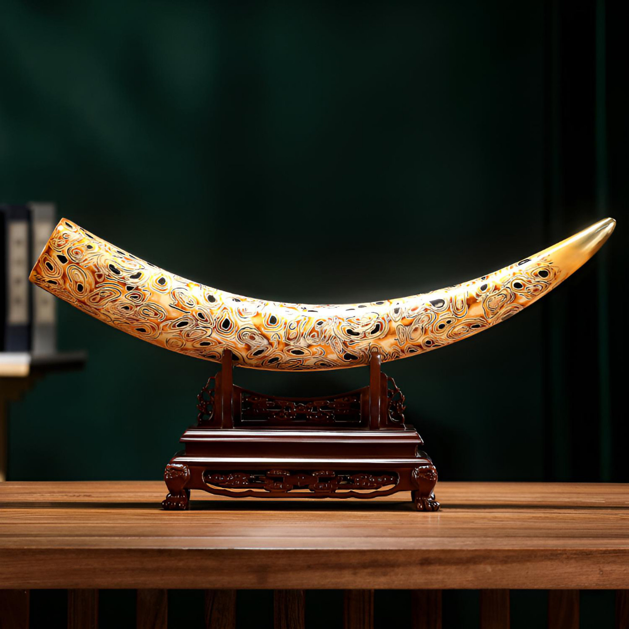 Infinity Traditional Lacquered Brass Tusk - Sophisticated Artistic ...