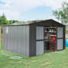 Domi Louvered Metal Portable Storage Shed & Reviews | Wayfair