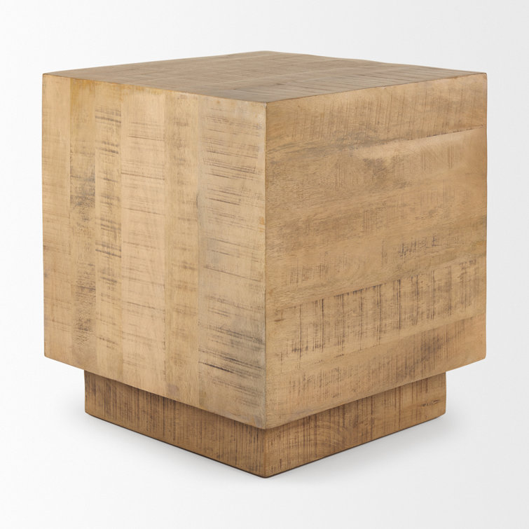 The Twillery Co.® Stalbridge Solid Wood Block End Table & Reviews | Wayfair
