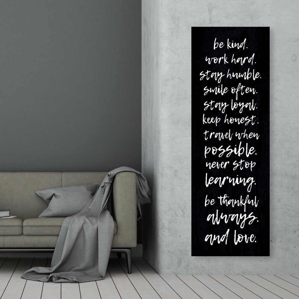 Begin Edition International Inc. Be Kind Work Hard Stay Humble Canvas ...