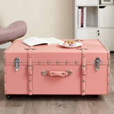 DormCo Texture Brand Designer Trunk with Wheels - Faux Leather ...