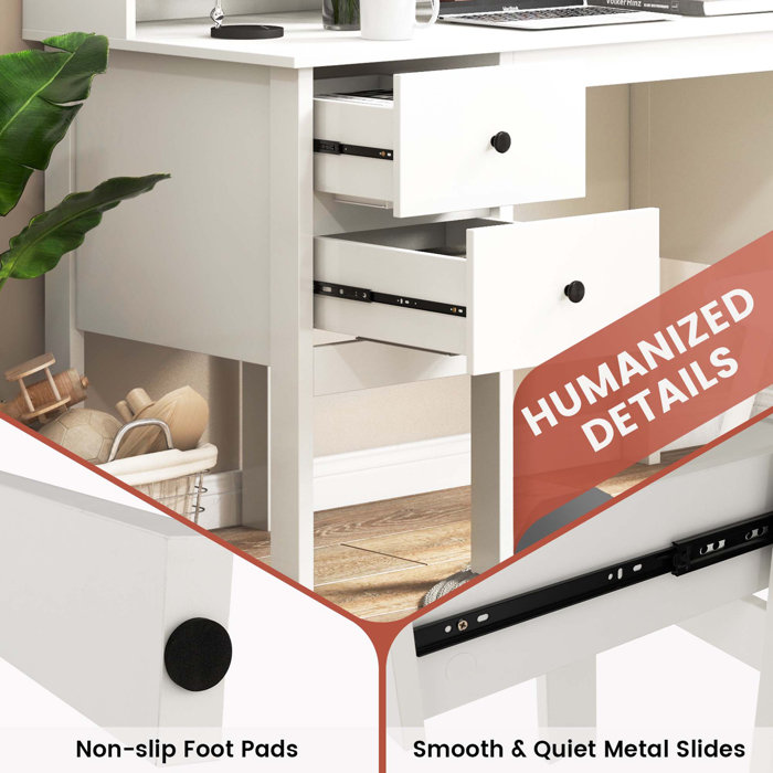 Latitude Run® Desk with Hutch & Reviews | Wayfair