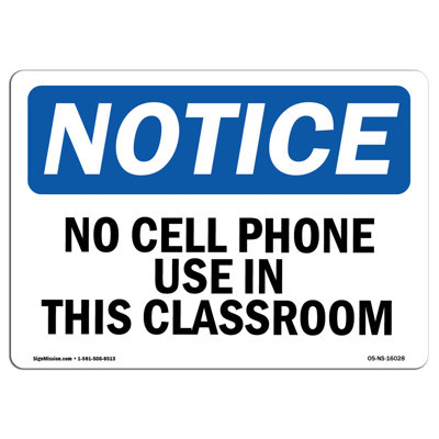 SignMission No Cell Phone Use in This Classroom Sign | Wayfair