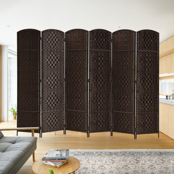 Bay Isle Home Paravent d'intimité pliable autoportant en fibre tissée ...