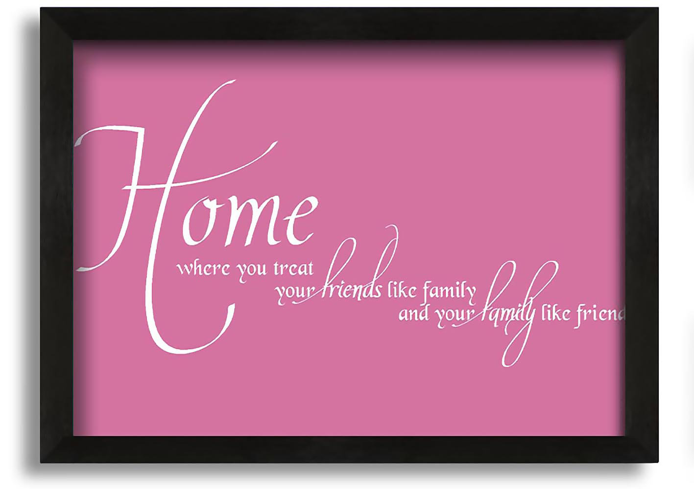 Happy Larry Home Family Friends - Picture Frame Typography on Canvas ...
