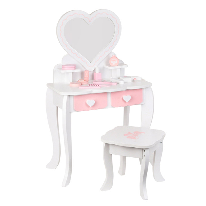 Gemma Violet Kids Little Princess Vanity Set with Mirror | Wayfair